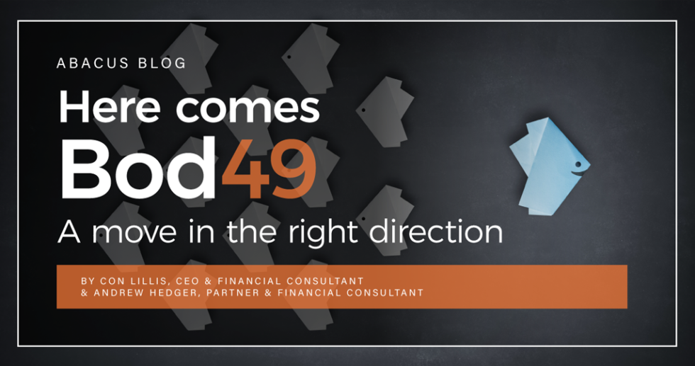 Here comes Bod 49 - A move in the right direction